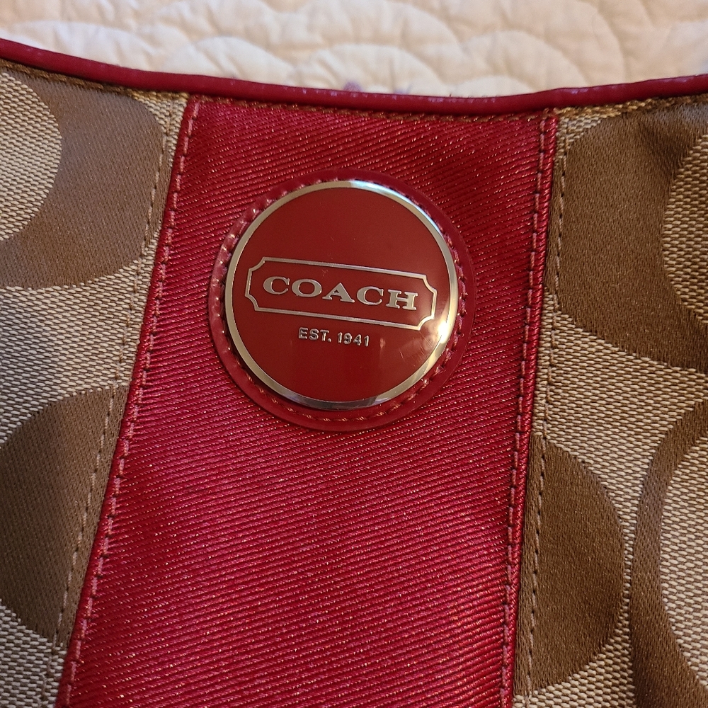 Coach Signature Print Handbag - Gem